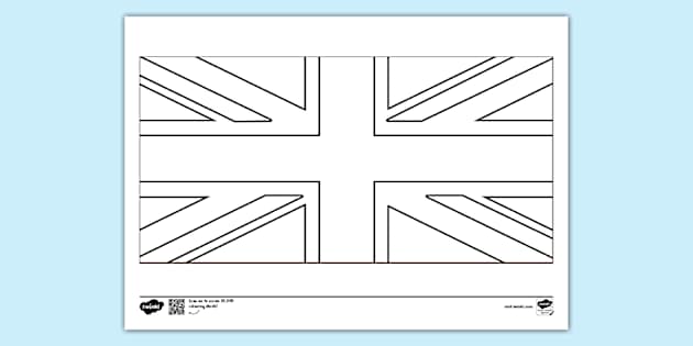Union Jack Colouring Early Years' Sheet | Twinkl Resource