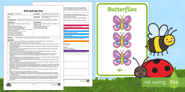 EYFS Maths: Many Minibeasts Estimation Plan and Pack