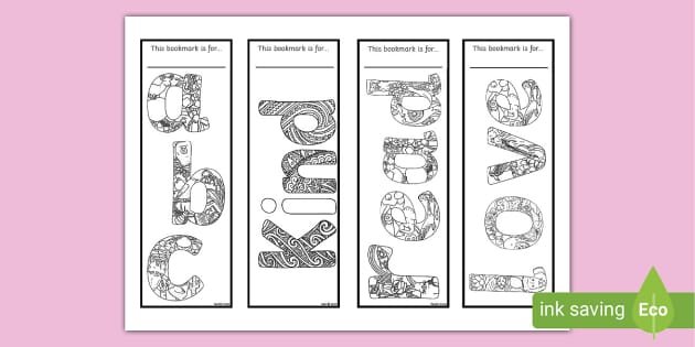 Mindfulness Word Art Bookmarks to Colour | Twinkl - Twinkl