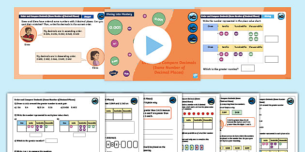 👉 Y5 DiM: Step 8 Order & Compare Decimals (Same Num of d.p.s)