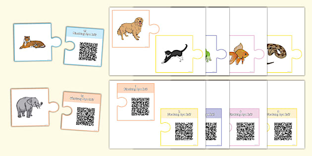 QR Code Hunt - Indonesian Animals Jigsaw (teacher made)