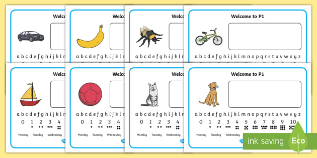 Welcome to P1 Desk Mat (teacher made) - Twinkl