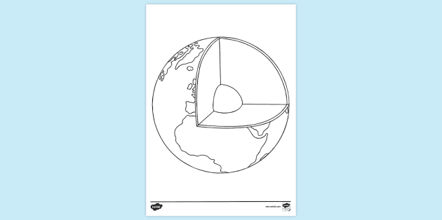 Model Earth Illustration Colouring Sheet | Colouring Pages