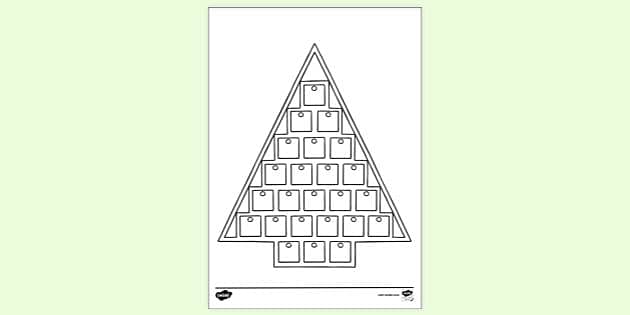 FREE! - Empty Advent Calendar Colouring Sheet | Colouring Sheets