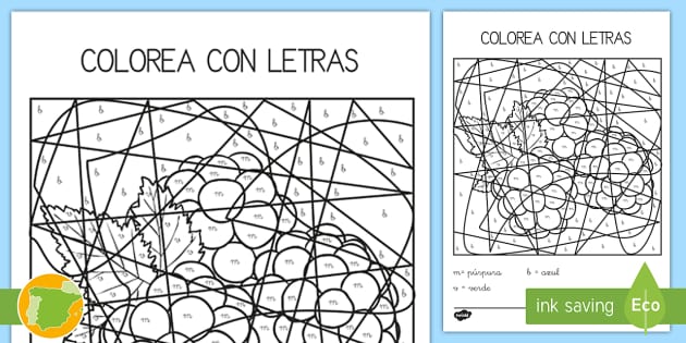 Colorea con letras: La letra M - Twinkl