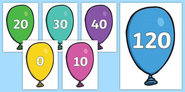 Counting in 10s on Balloons Display Activity - Twinkl