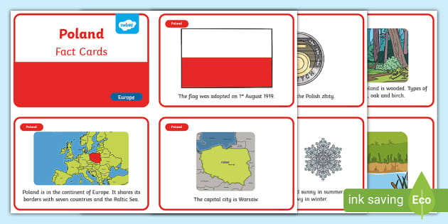 KS1 Poland Fact Cards (teacher made) - Twinkl