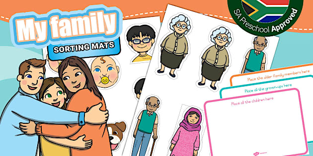 Preschool: My Family: Sorting Cards