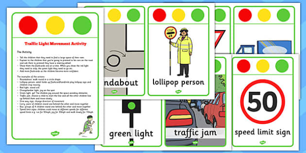 Traffic Light Movement Activity Cards (teacher made)