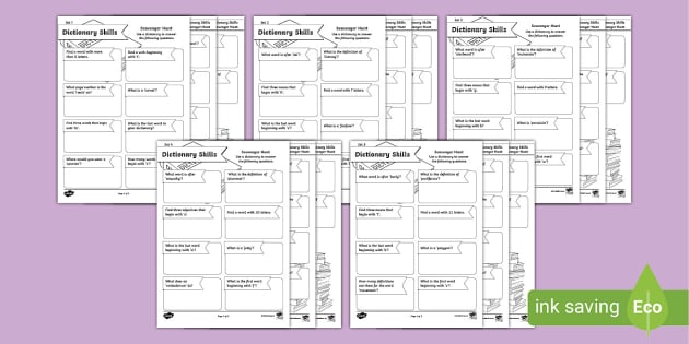 New Zealand Dictionary Scavenger Hunt Worksheets