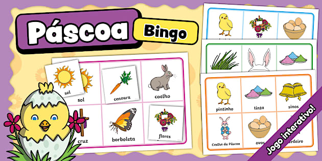 Bingo de Páscoa - Jogo Educativo