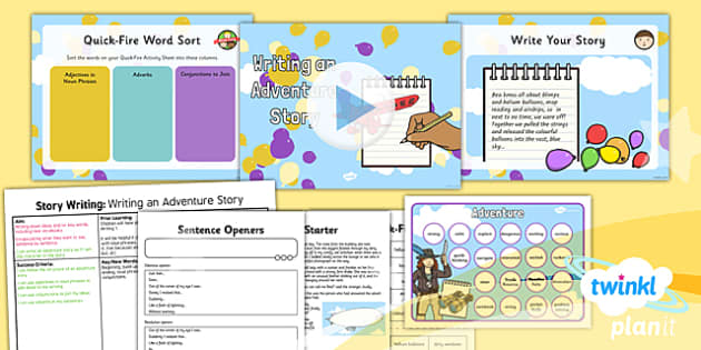 Explorers: Up and Amelia Earhart: Story Writing 2 Y2 Lesson Pack