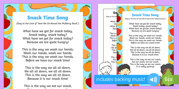 Snack Time Song (teacher made)