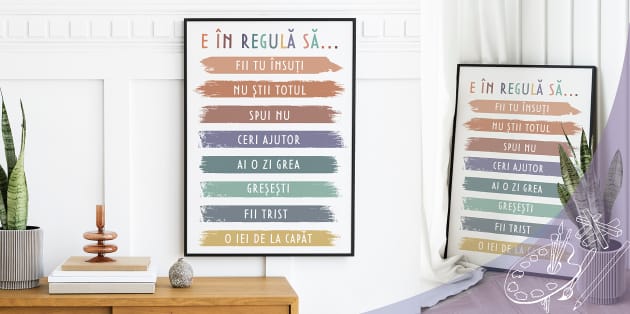 Afirmații pozitive – Planșă Galeria de artă - Twinkl