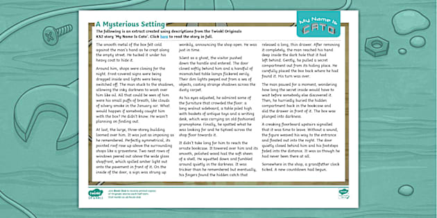 KS2 Mysterious Setting Description Example Text - Twinkl