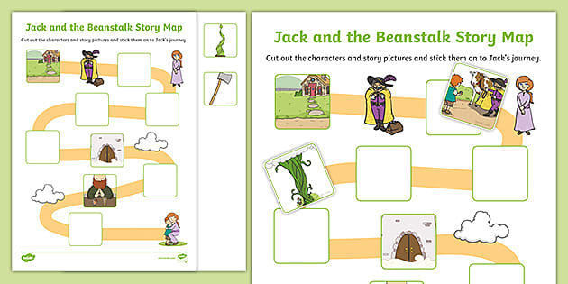 Jack and the Beanstalk Cut and Stick Story Map Activity