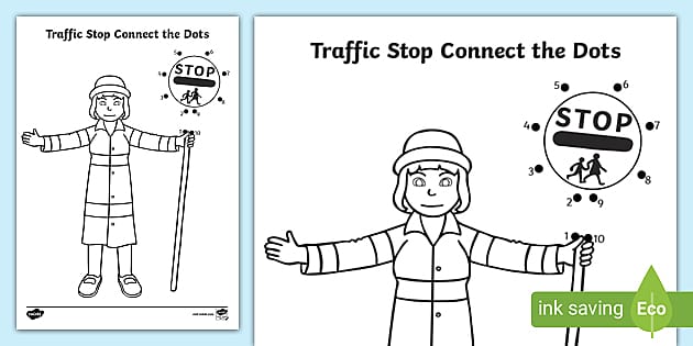 FREE! - Traffic Stop Connect the Dots Activity - Worksheets - Twinkl FREE! - Traffic Stop Connect the Dots Activity - Worksheets - Twinkl