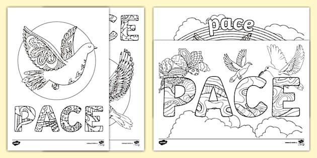 Ziua Internațională a Păcii: Porumbelul păcii de colorat