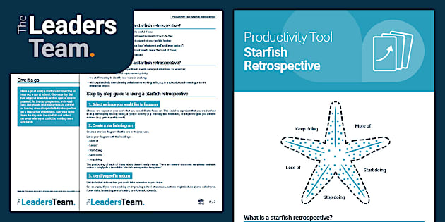 Productivity Tool: Starfish Retrospective - Leaders