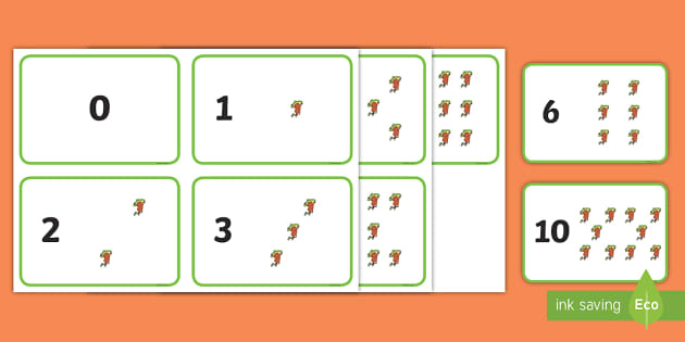 Jumping Bean Number Cards