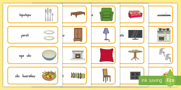 Māori Words for Home Items Labels | Pōhewa and Roleplay NZ
