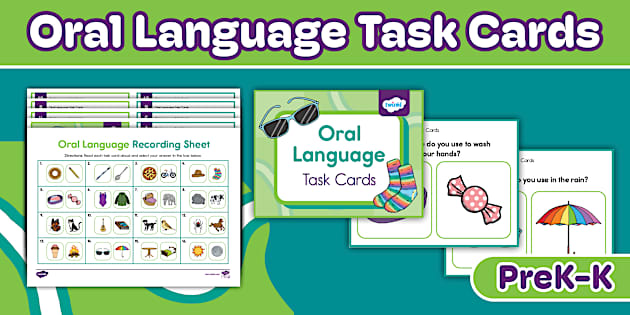 Oral Language Task Cards for PreK-K