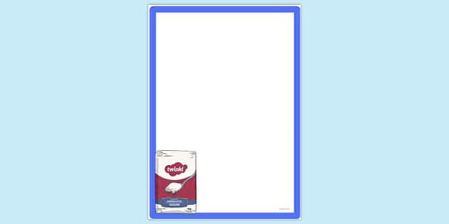FREE! - Simple Blank Bag of Sugar Page Border | Page Borders