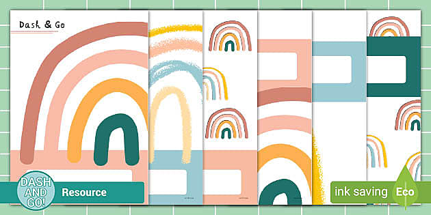 Editable Binder Front Cover Rainbow Pack | Twinkl Busy Bees