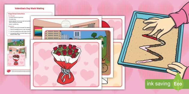 EYFS Valentine's Day Mark-Making Image Reveal - Twinkl