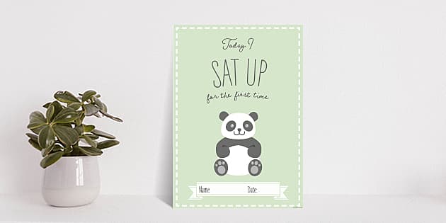 First Sit Up Milestone Postcard | Twinkl Party - Twinkl