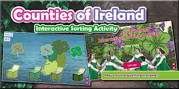 Counties of Ireland Interactive Sorting Activity