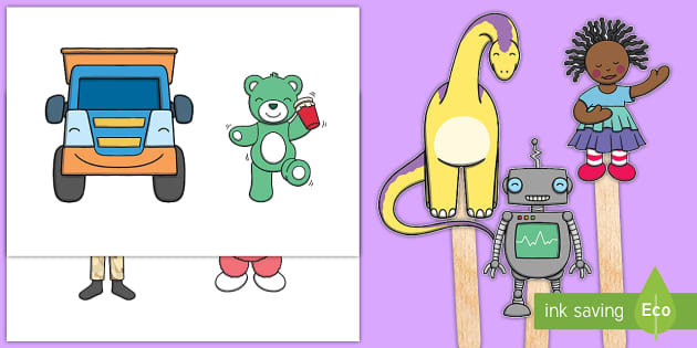 Level 1 Character Stick Puppets (teacher made)