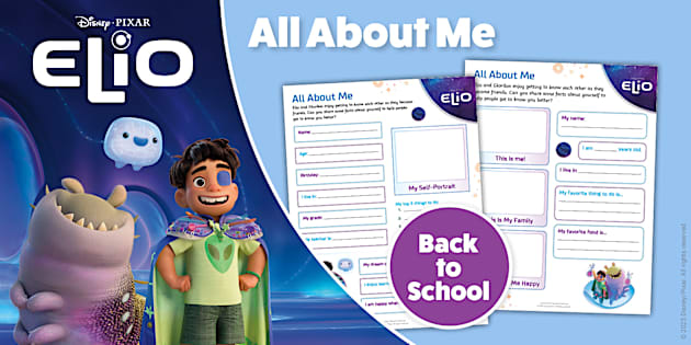 Elio: All About Me Worksheets