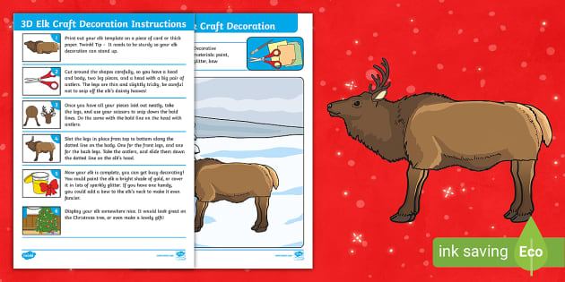 Elk Craft Decoration | Kindergarten Crafts and Recipes