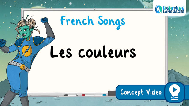 👉 Lightning Languages | French | Colours Song Concept Video
