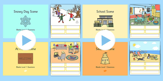 Oral Language: Blanks Level 1 Questions Resource Pack