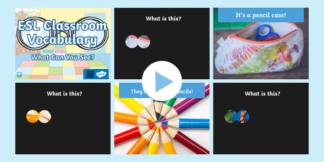ESL Classroom Vocabulary Game - What Can You See? - Twinkl