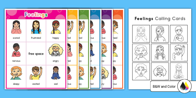 Feelings Bingo for ELLs (l'enseignant a fait) - Twinkl