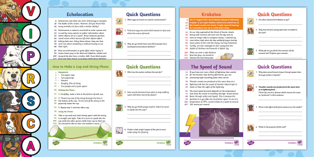 LKS2 60-Second Reads: The Science of Sound Activity Pack