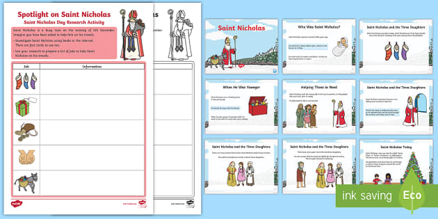 KS1 St Nicholas Day Research Activity (teacher made)