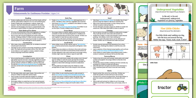 EYFS Farm Continuous Provision Planning Resource Pack (2-4)