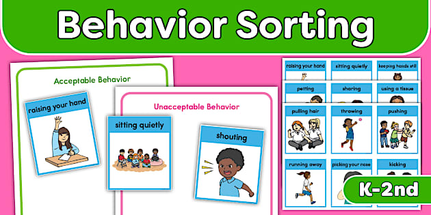 Acceptable and Unacceptable Behavior Sorting Worksheet
