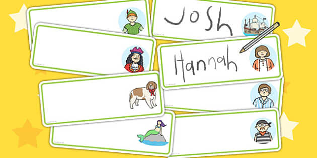 Peter Pan Editable Drawer Peg Name Labels (teacher made)