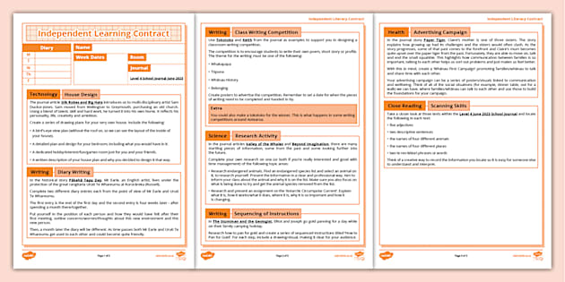 L4 June 2023 Independent Learning Contract Teacher Made