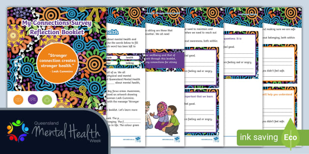 FREE! - My Connections Mental Health Survey Reflection Booklet F-2