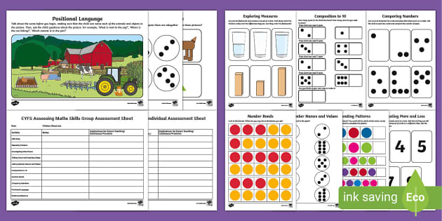 EYFS Maths Progression | Skills Assessment Resource Pack