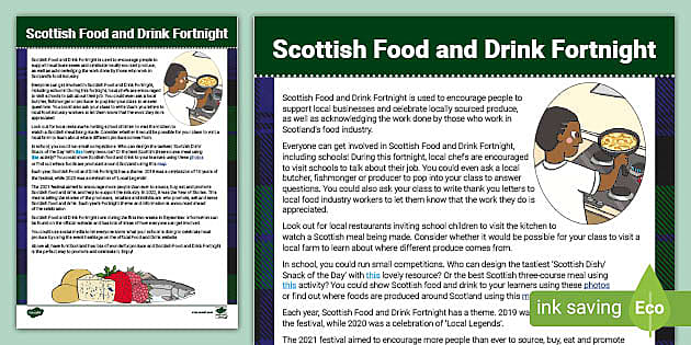 Scottish Food and Drink Fortnight Information Guide - Twinkl