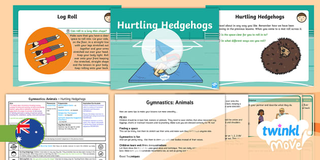 Move PE Year 1 Gymnastics: Animals Lesson 5: Hurtling Hedgehogs Lesson Pack