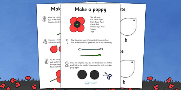 KS2 Making Poppies Activity (teacher made)