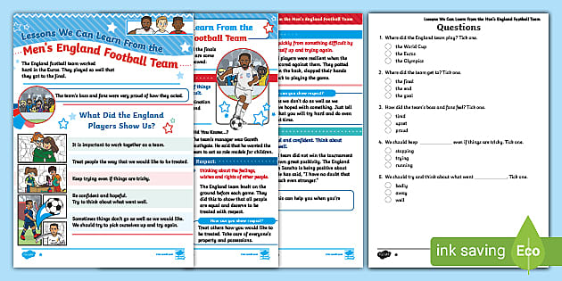 KS1 Lessons We Can Learn From the England Football Team